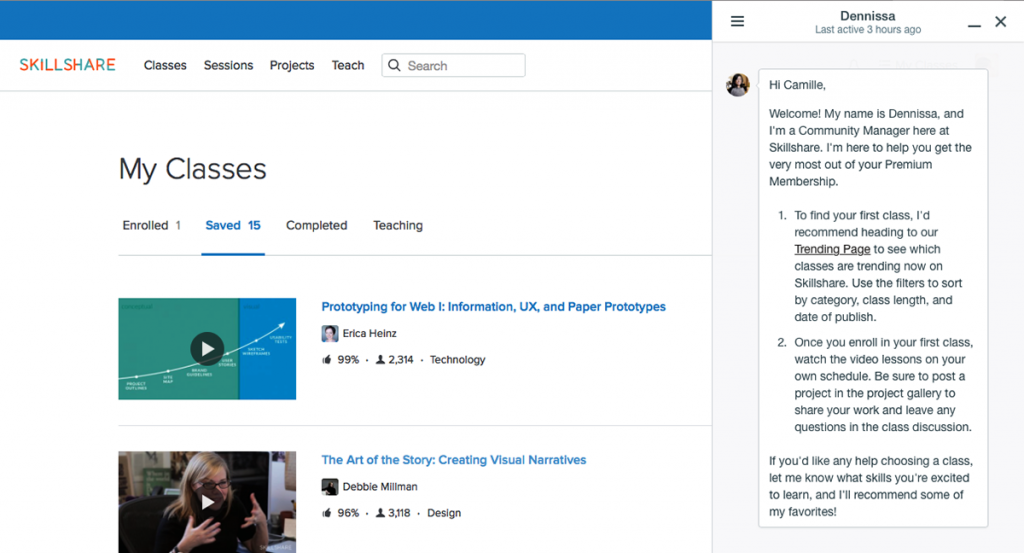 Skillshare dashboard | CompareCamp.com