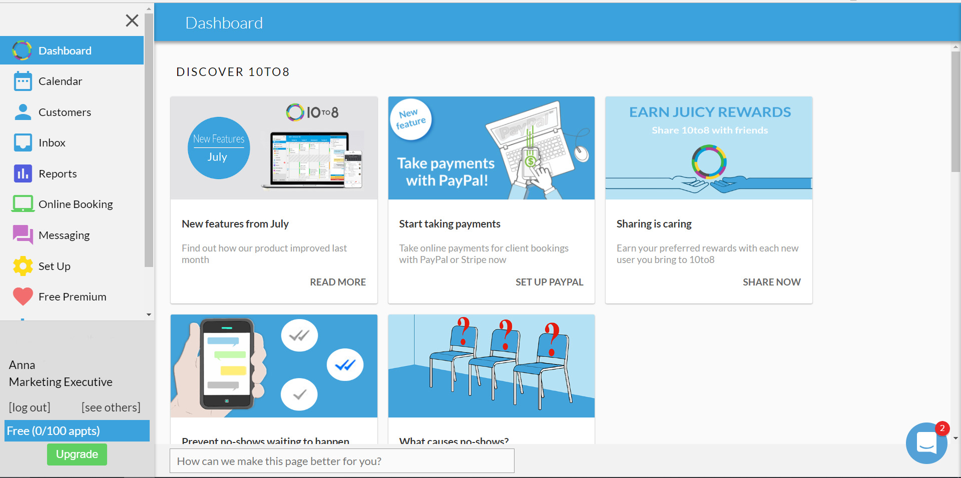 10to8 dashboard | CompareCamp.com
