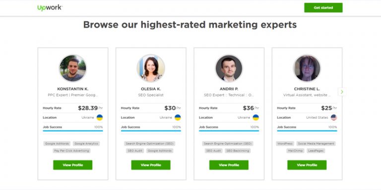 Upwork dashboard | CompareCamp.com
