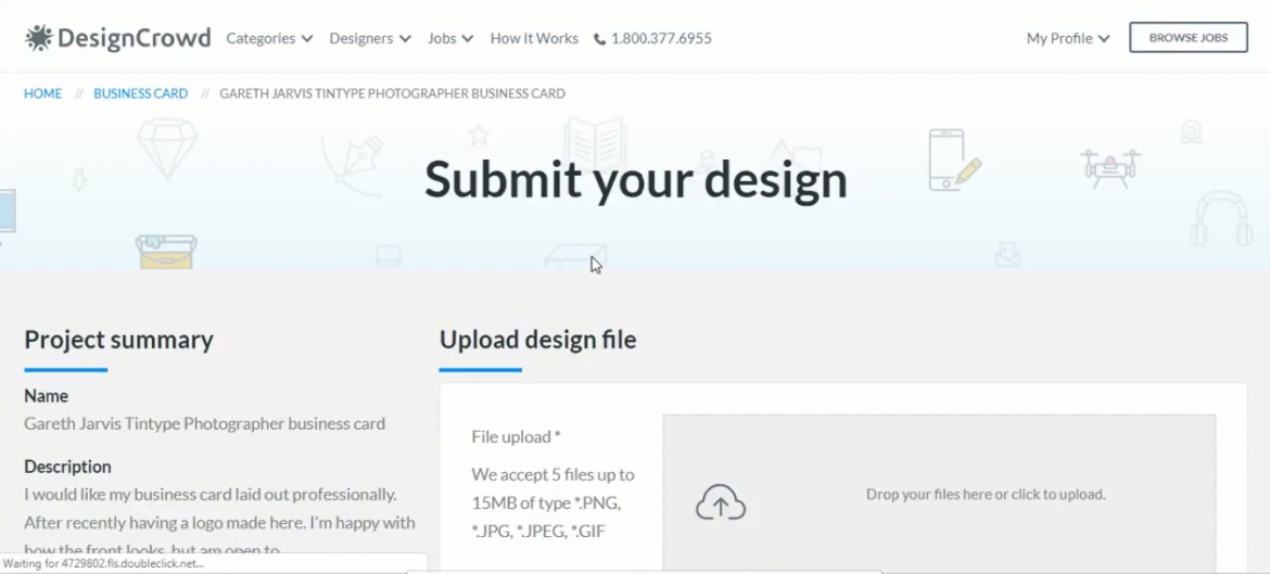 designcrowd dashboard | CompareCamp.com