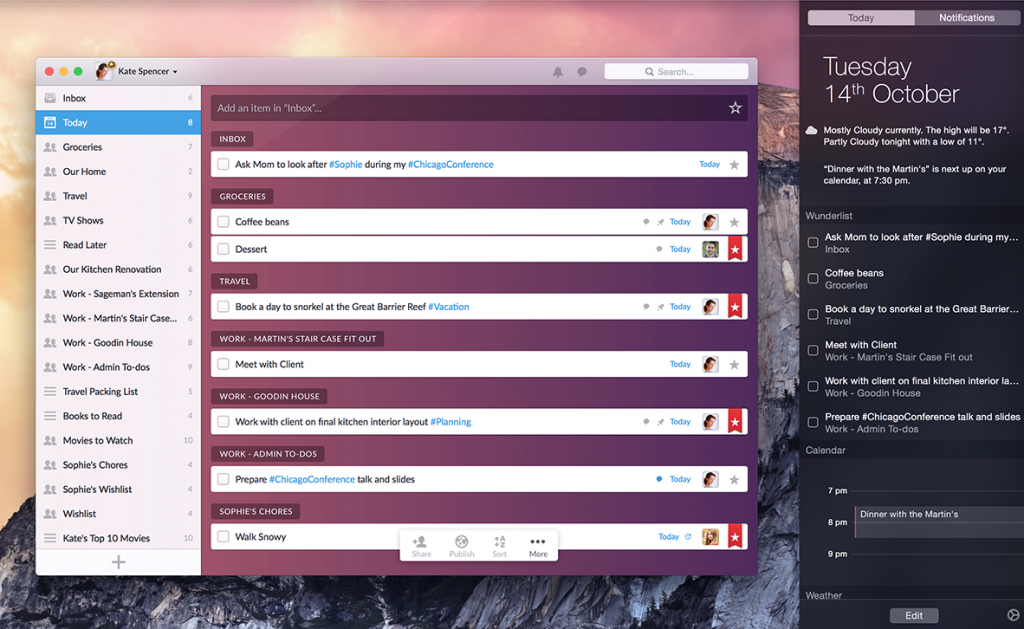 wunderlist screenshot | CompareCamp.com