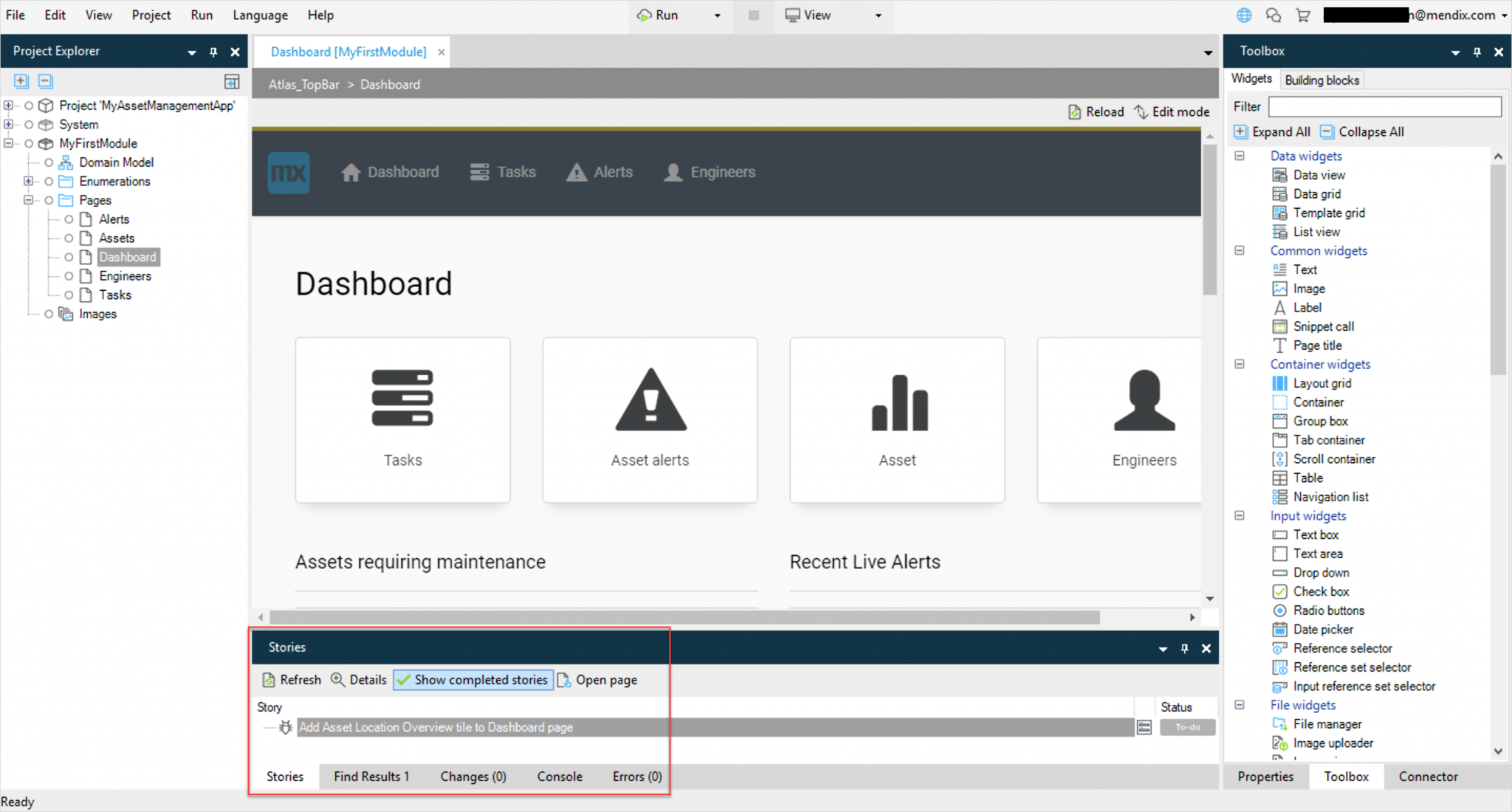 Mendix Dashboard