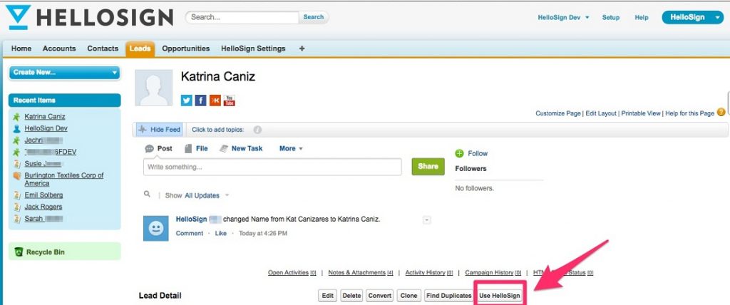 hellosign-dashboard | CompareCamp.com
