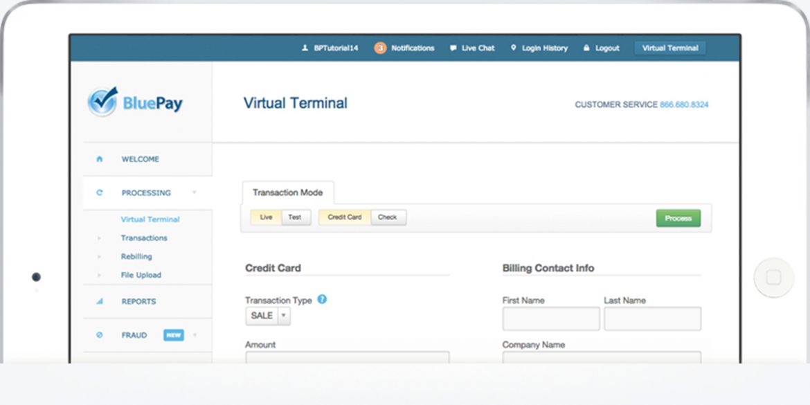 BluePay screenshot | CompareCamp.com
