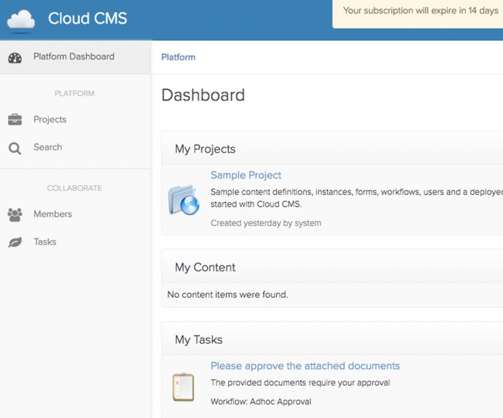 Cloud CMS screenshot | CompareCamp.com