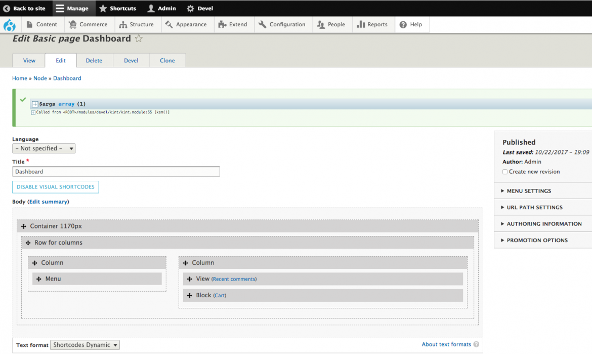 Drupal dashboard | CompareCamp.com