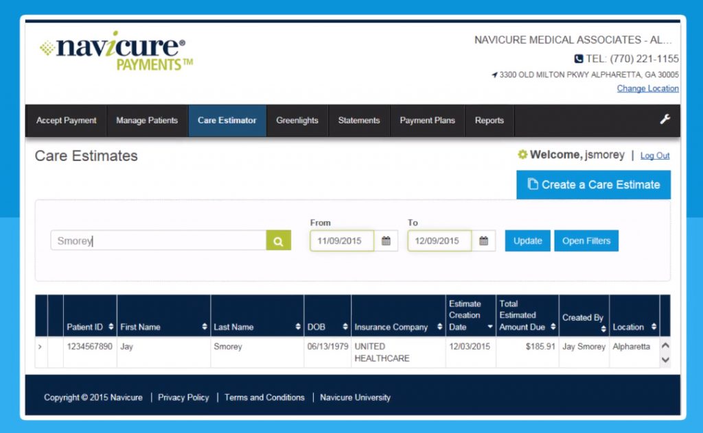 Navicure dashboard | CompareCamp.com