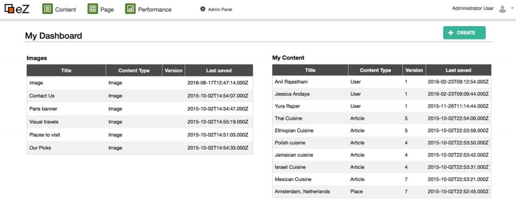 eZ screenshot | CompareCamp.com