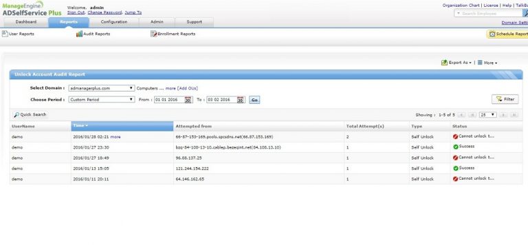 manageengine-adselfservice-plus-dashboard | CompareCamp.com