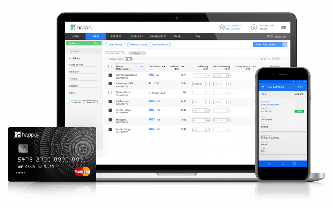 Happay dashboard | CompareCamp.com