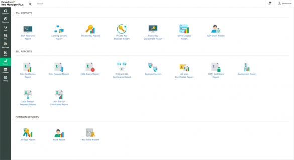 manageengine-key-manager-plus-dashboard | CompareCamp.com