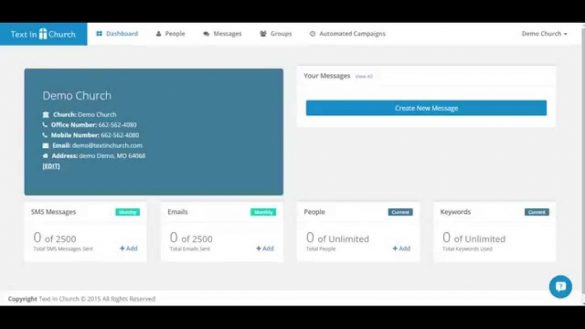 text-in-church-dashboard | CompareCamp.com