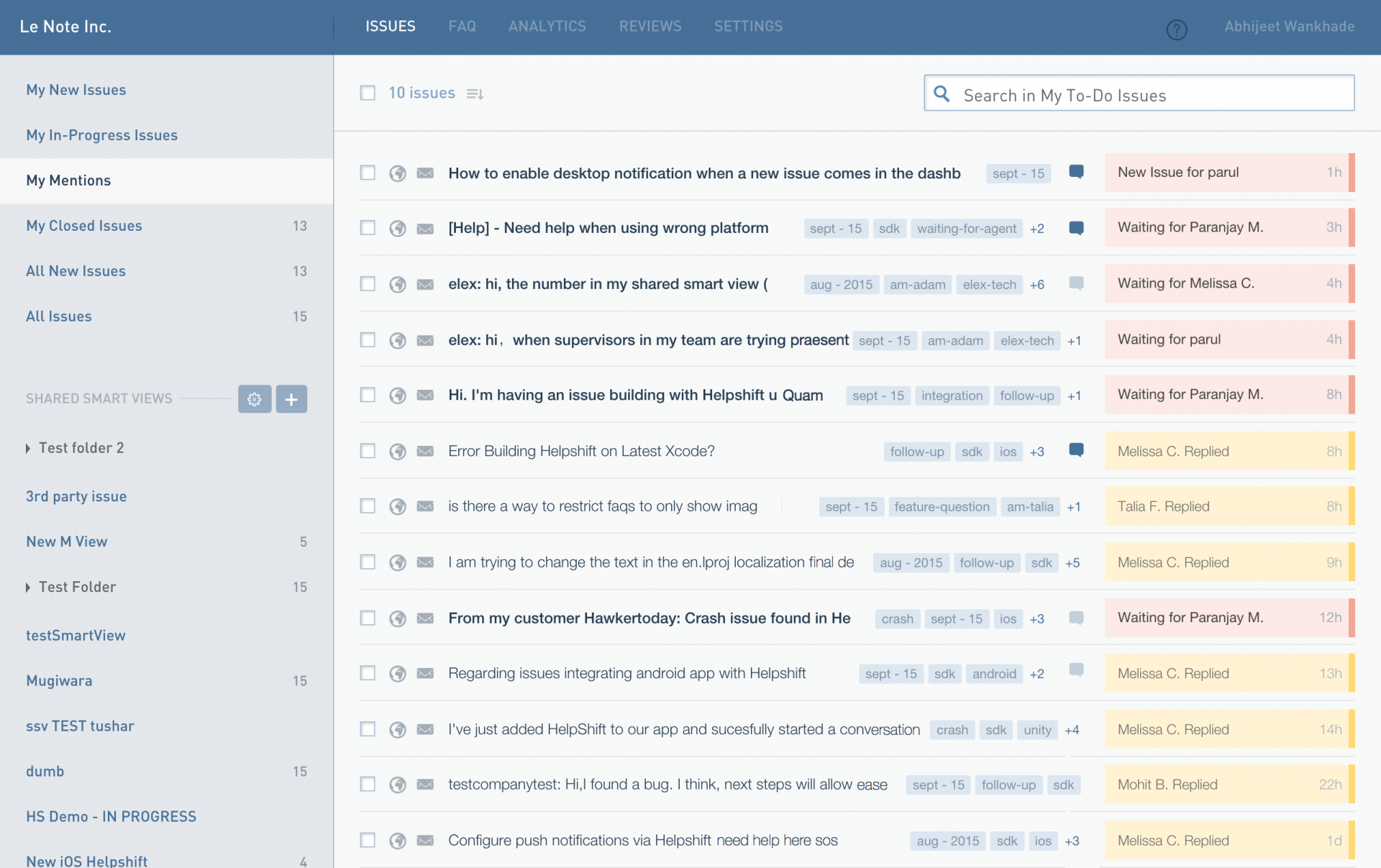 Helpshift dashboard | CompareCamp.com