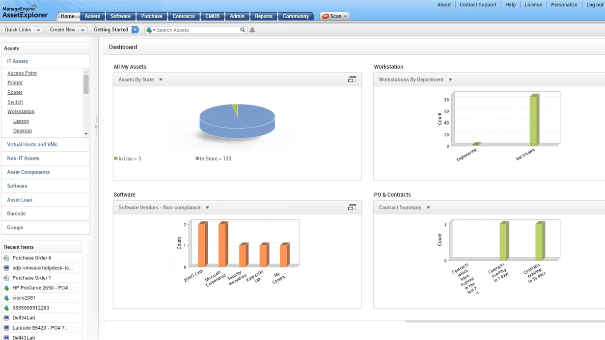 ManageEngine AssetExplorer (y) 01 | CompareCamp.com