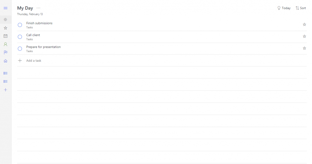 Microsoft To Do dashboard | CompareCamp.com