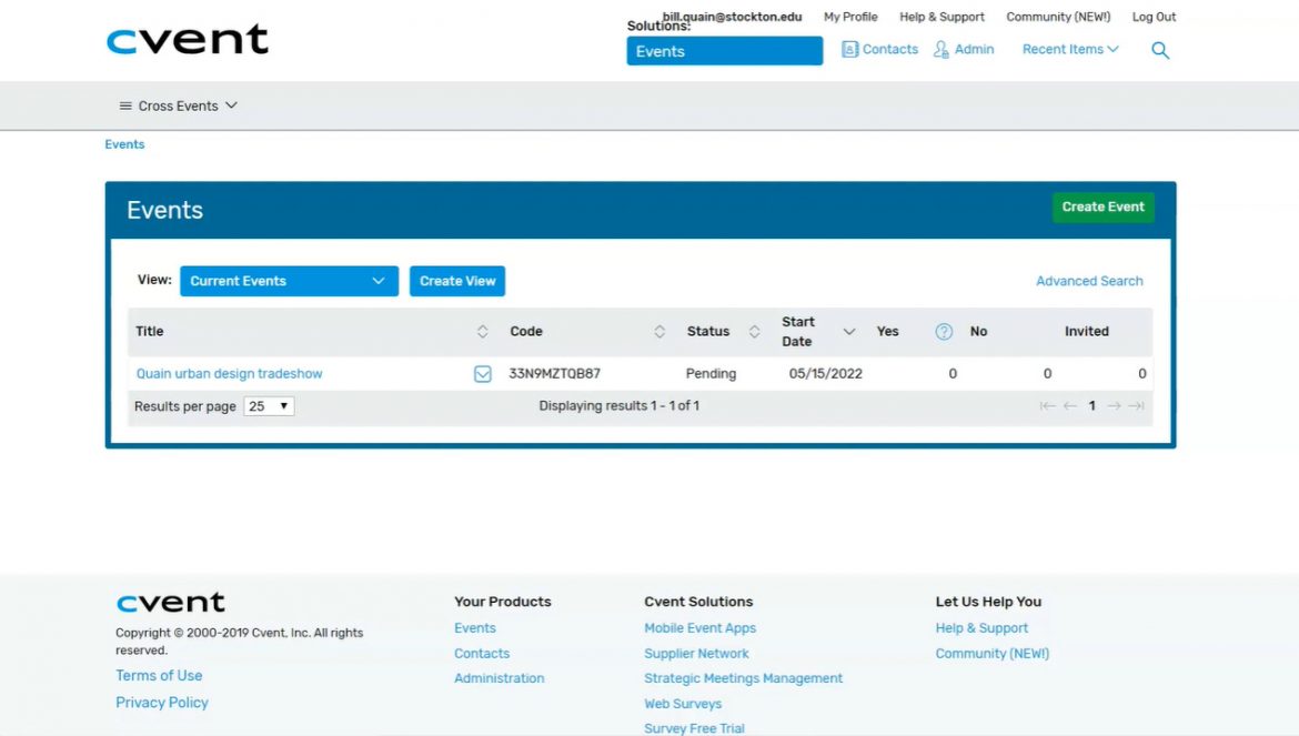 Cvent dashboard | CompareCamp.com