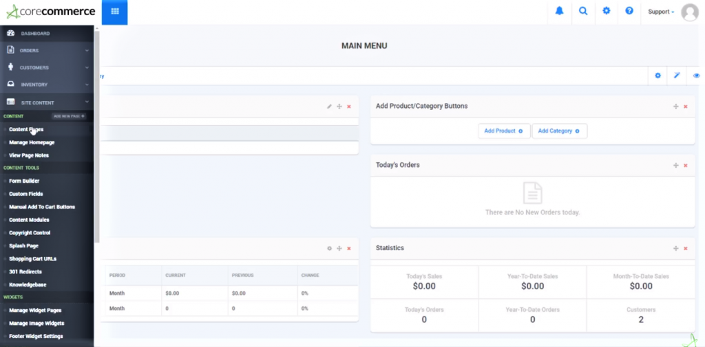 corecommerce dashboard | CompareCamp.com