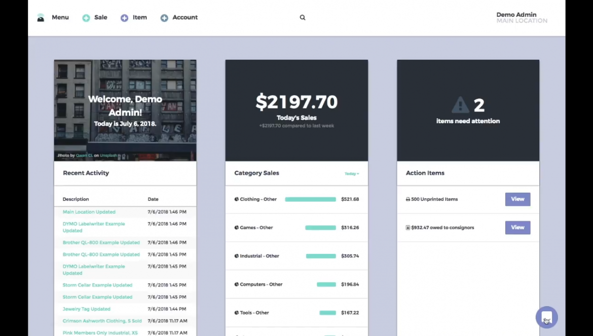 ConsignCloud dashboard | CompareCamp.com