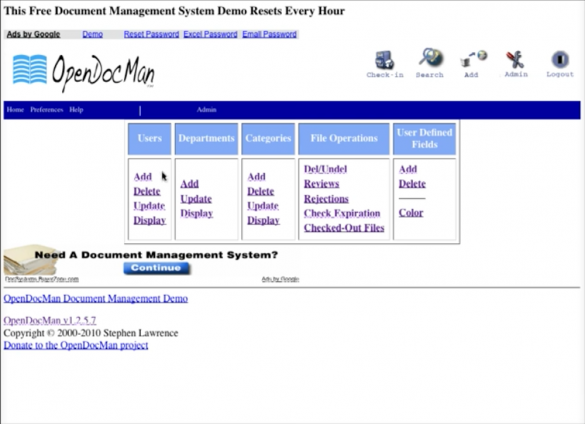 OpenDocMan dashboard 100 x 755 | CompareCamp.com