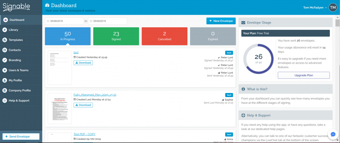 Signable Dashboard (official) | CompareCamp.com