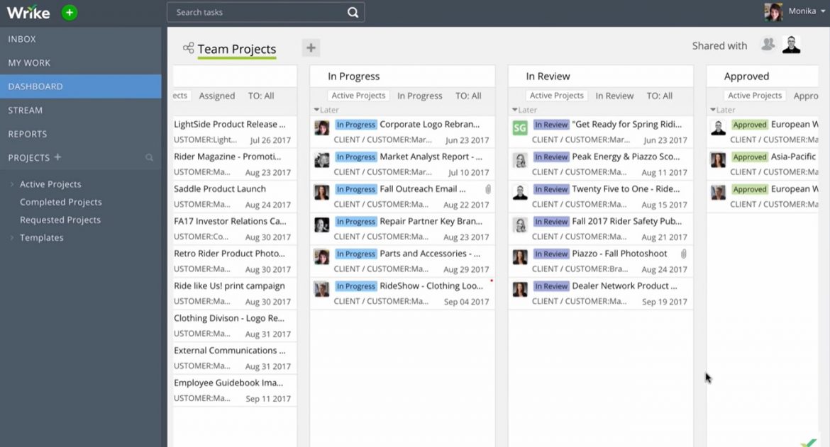 Wrike dashboard | CompareCamp.com