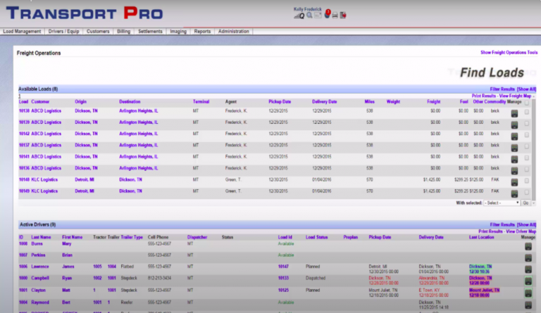 transport pro dashboard | CompareCamp.com