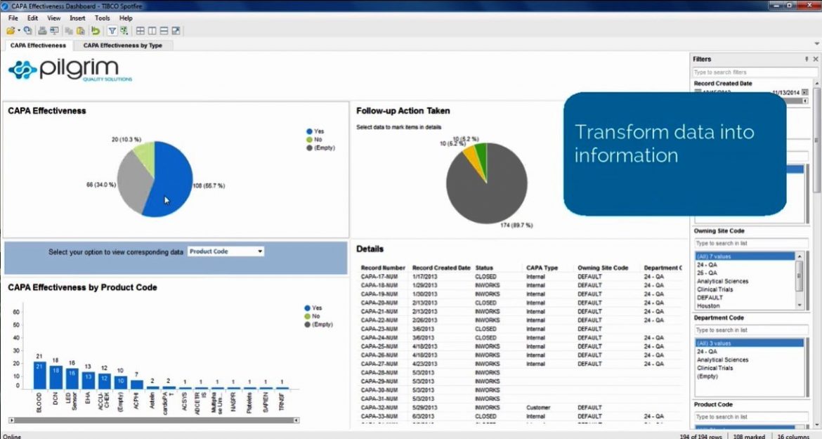 pilgrim dashboard | CompareCamp.com
