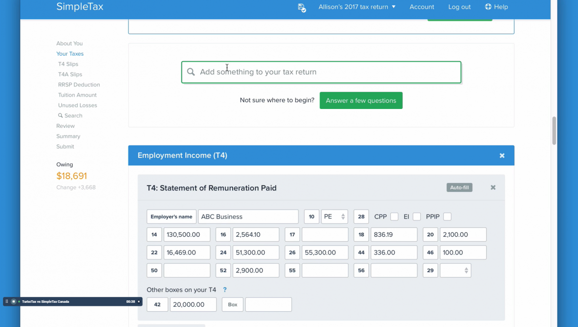 simpletax dashboard | CompareCamp.com