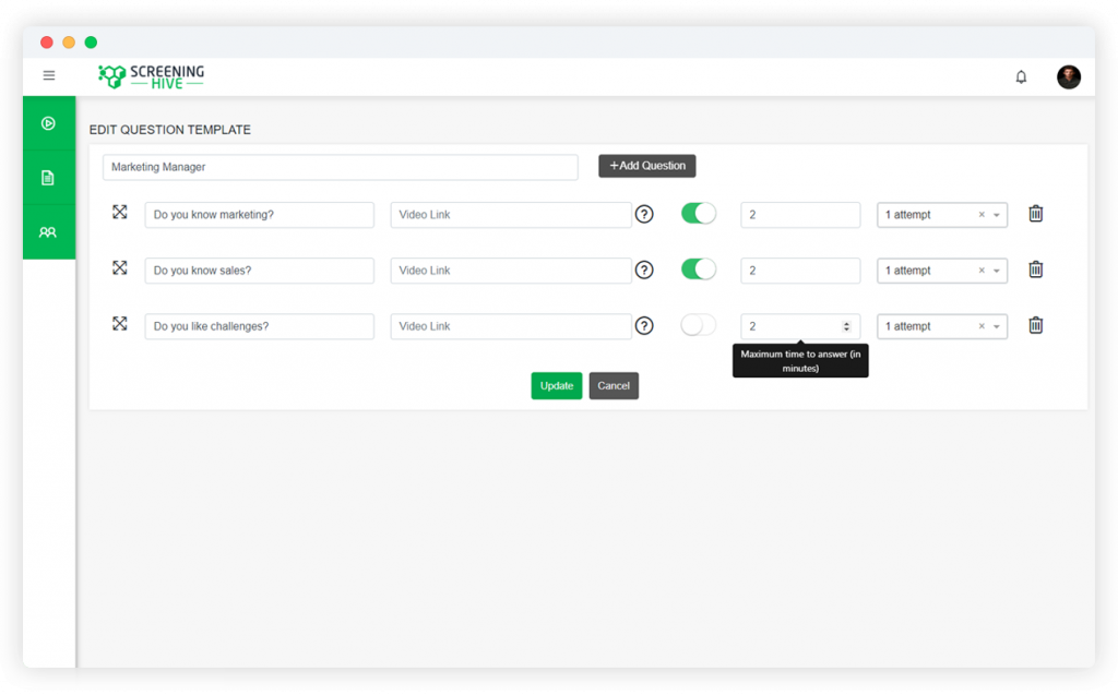 screening hive dashboard | CompareCamp.com