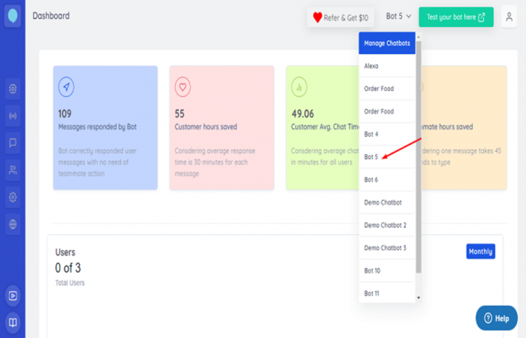 Botsify dashboard | CompareCamp.com